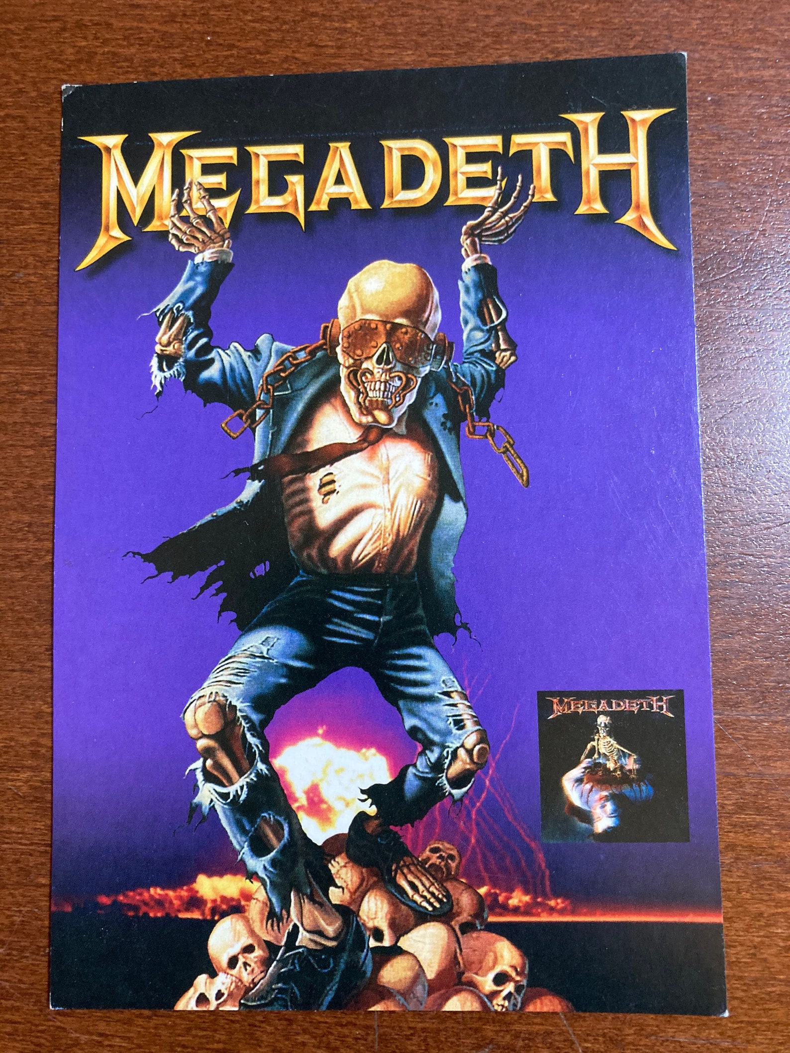 Vintage Megadeth 1990's Postcard Cryptic Writing - Etsy