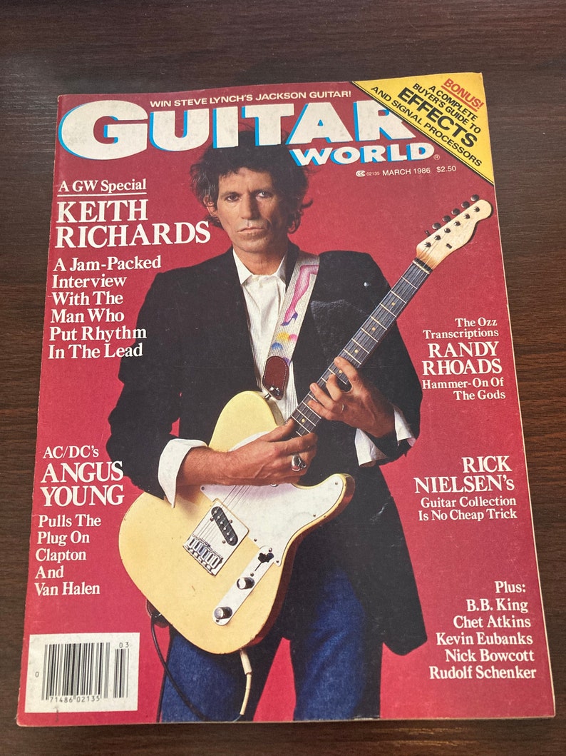 Vintage - Guitar World - 1986 - Keith Richards - Randy Rhoads - Angus ...