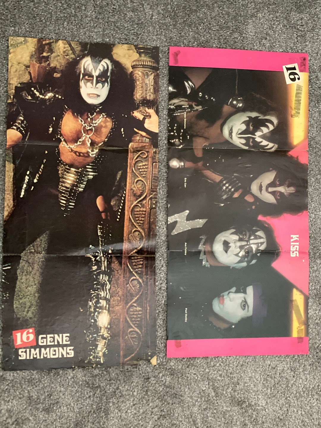 Vintage - Kiss 1970's /80's - 16 Magazine Fold Out Posters X 2 - Etsy