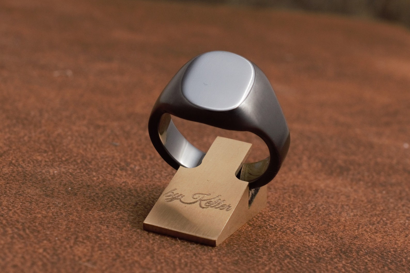 Black Titanium Signet Ring Men - Etsy