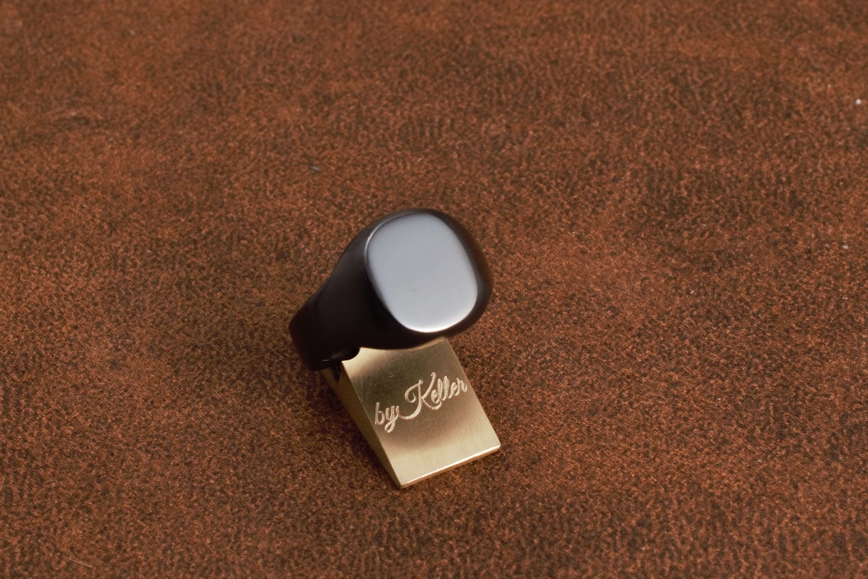 Black Titanium Signet Ring Men - Etsy