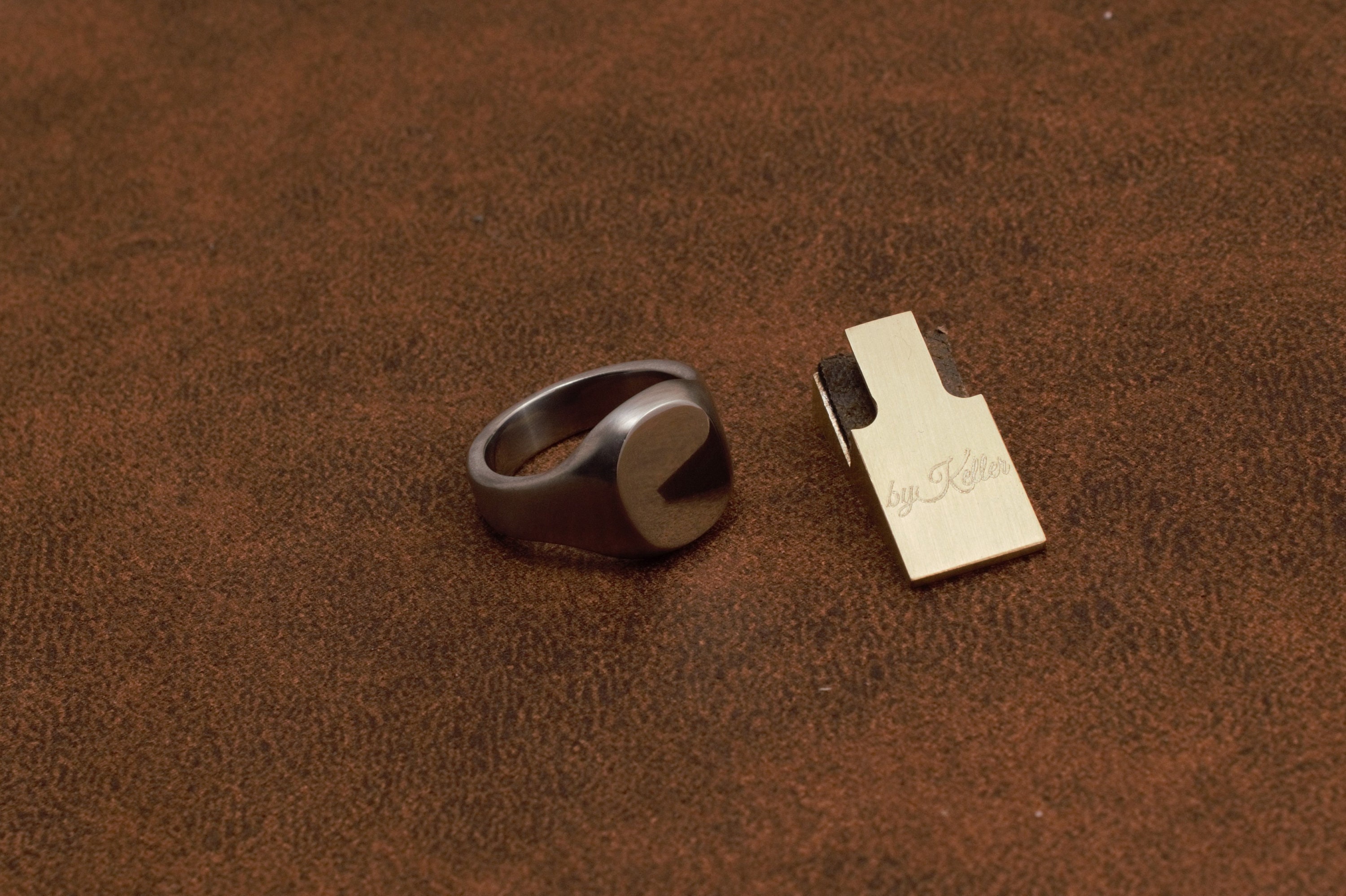 Titanium Signet Ring - Etsy