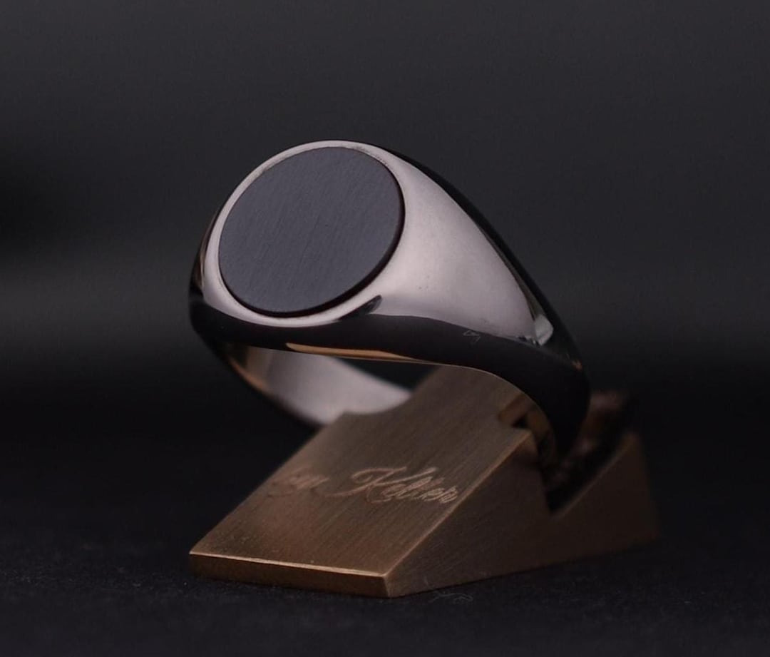 Titanium Signet Ring, Mens Pinky Ring - Etsy