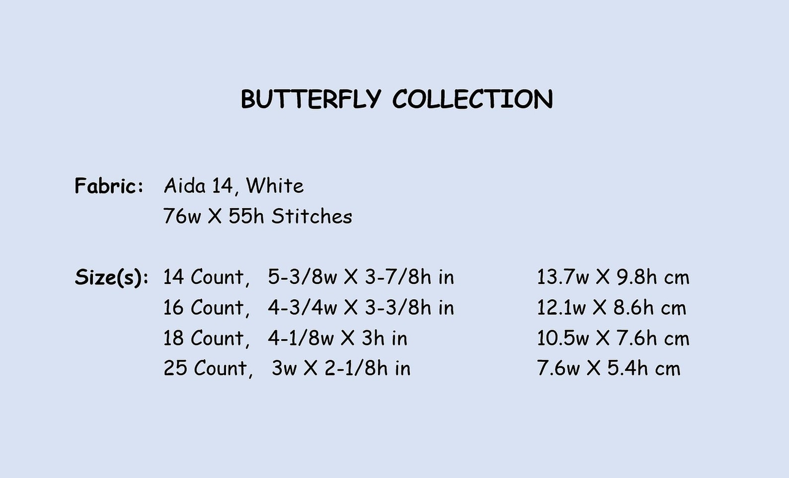 BUTTERFLY COLLECTION Blackwork and Counted Cross Stitch Pattern ...