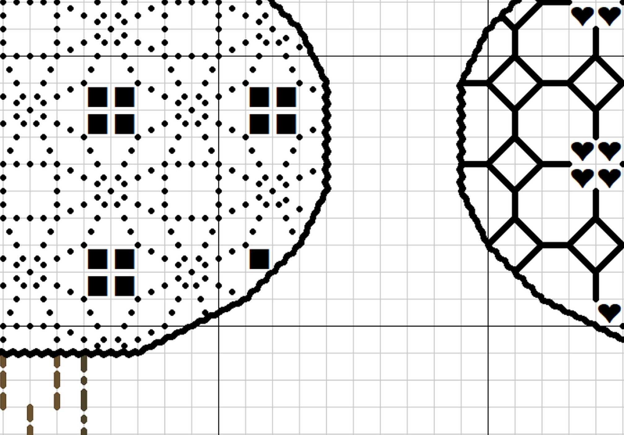 ORCHARD Blackwork Trees Counted Cross Stitch Pattern - Citrus Backstitch Chart - Etsy