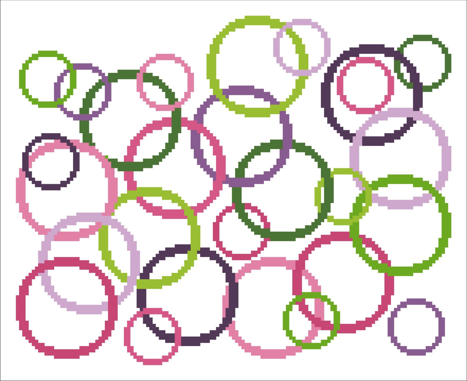 CIRCULAR Counted Cross Stitch Pattern / Chart - Modern Interlaced ...