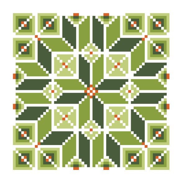 BLOCKED Quilt Square Counted Cross Stitch Pattern / Chart - Etsy