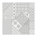 CRAZY PATCH Blackwork / Backstitch Pattern / Chart Counted Cross Stitch Geometric Patchwork ...