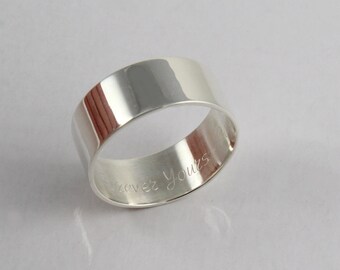 Shiny Silver Ring | Etsy