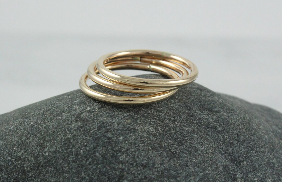 14K Gold Filled Rings | 1.3mm Stacking Gold Ring | Dainty Gold Rings ...