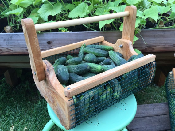 Small Light Weight Cedar Garden Basket - Etsy