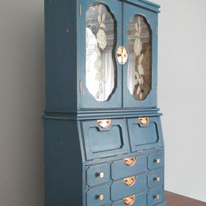 Vintage Commodore Rosalco Jewelry Armoire Box Chest Organizer Secretary ...