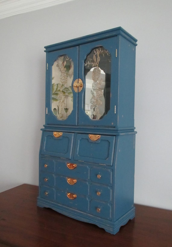Vintage Commodore Rosalco Jewelry Armoire Box Chest O… - Gem