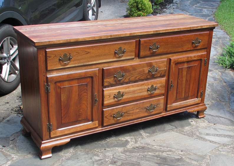 Vintage Traditional HARDEN Solid Cherry Buffet Sideboard Console Table ...