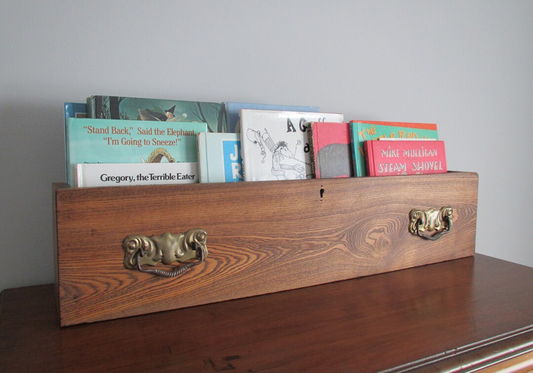 Vintage Drawer Ledge Wall Pocket Window Box Bookshelf Magazine Holder ...