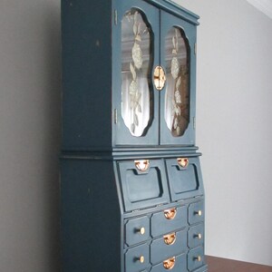 Vintage Commodore Rosalco Jewelry Armoire Box Chest Organizer Secretary ...
