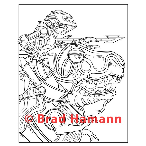 Adult Coloring Sci Fi Etsy