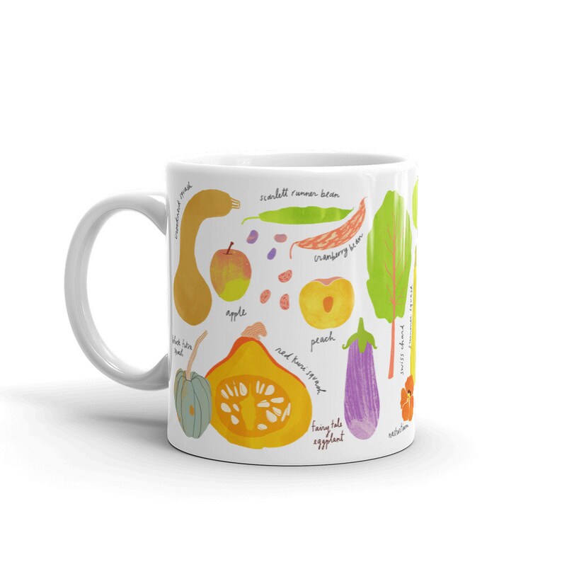 Fruits and Vegetables Ceramic Mug - Etsy
