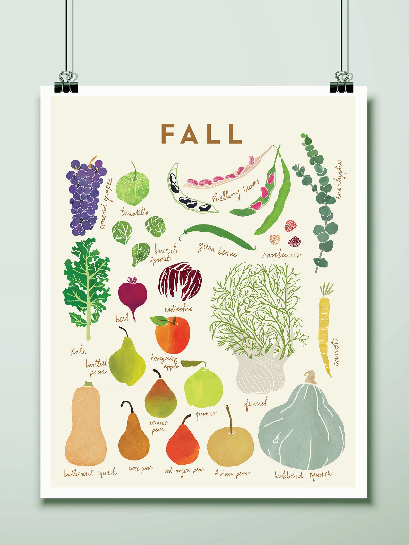 Digital Collection of 4 Seasonal Prints - Etsy