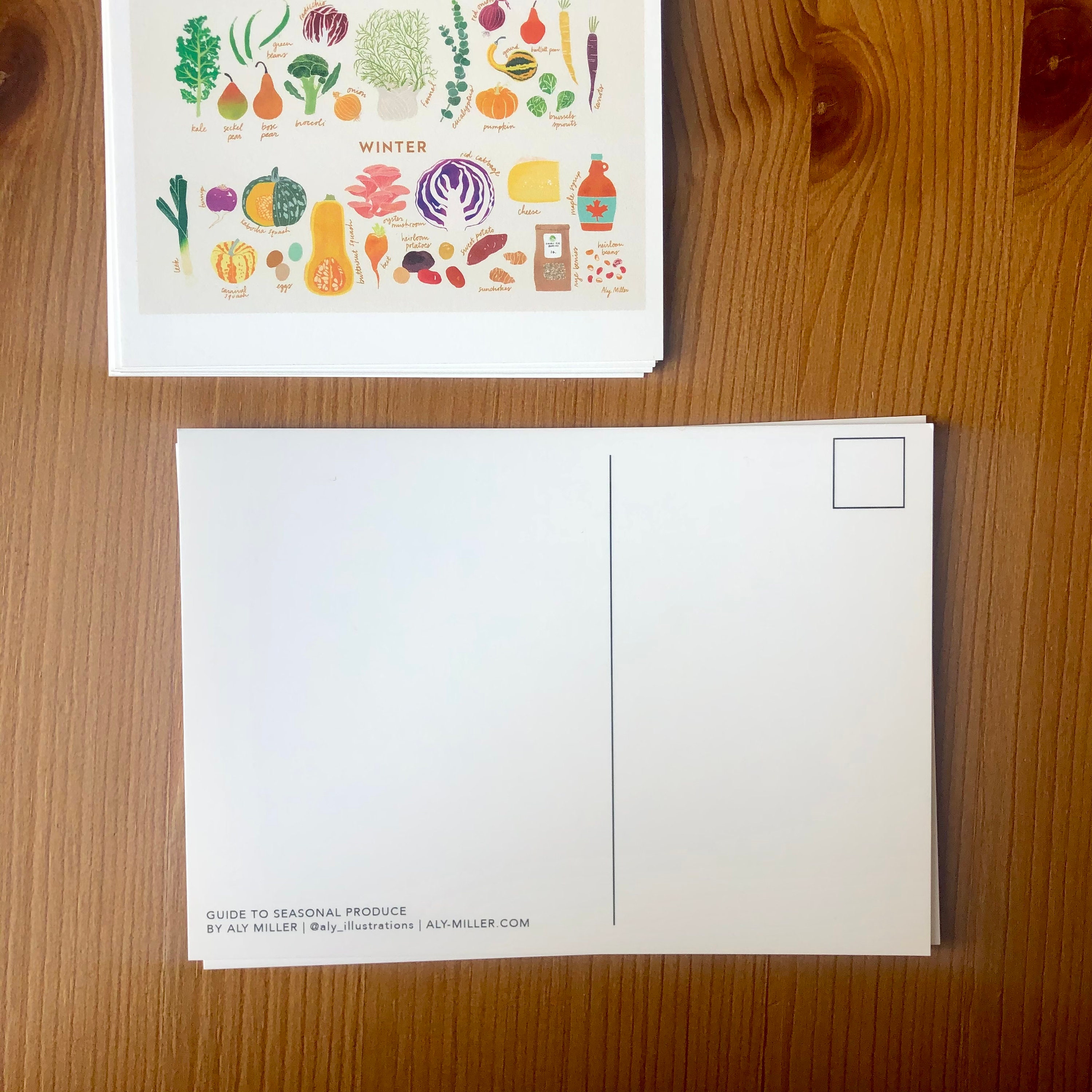 Seasonal Produce Postcards — Aly Miller Designs
