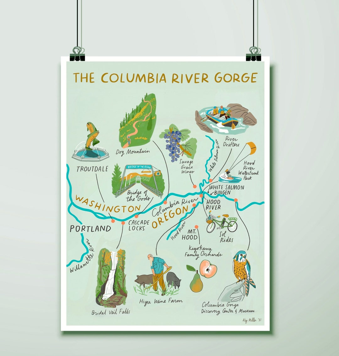 Pacific Northwest Map Print - Etsy