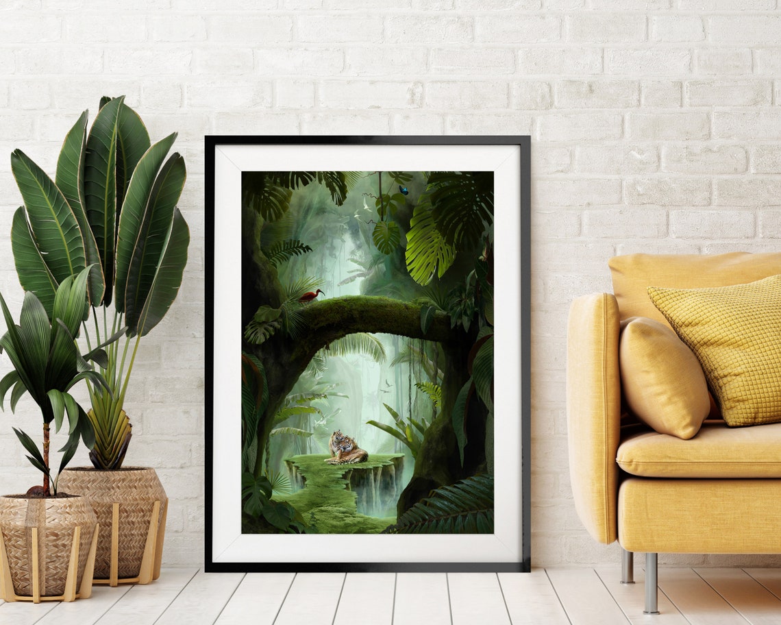 Tigers in the Jungle Art Print Henri Rousseau Style Print - Etsy