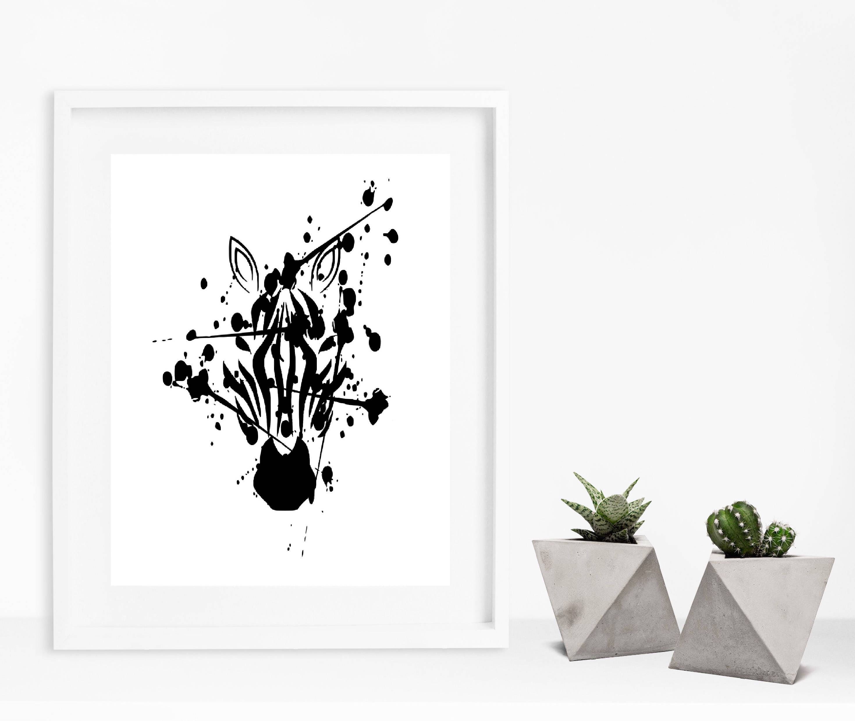 Abstract Zebra Print Zebra Wall Art African Art Animal Art - Etsy