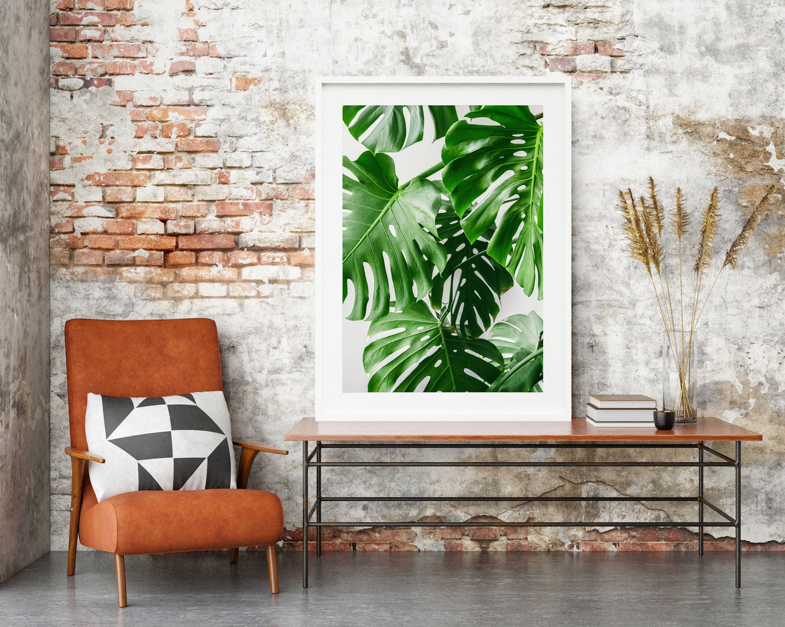 Monstera Plant Art Print Monstera Leaves Wall Art Tropical | Etsy