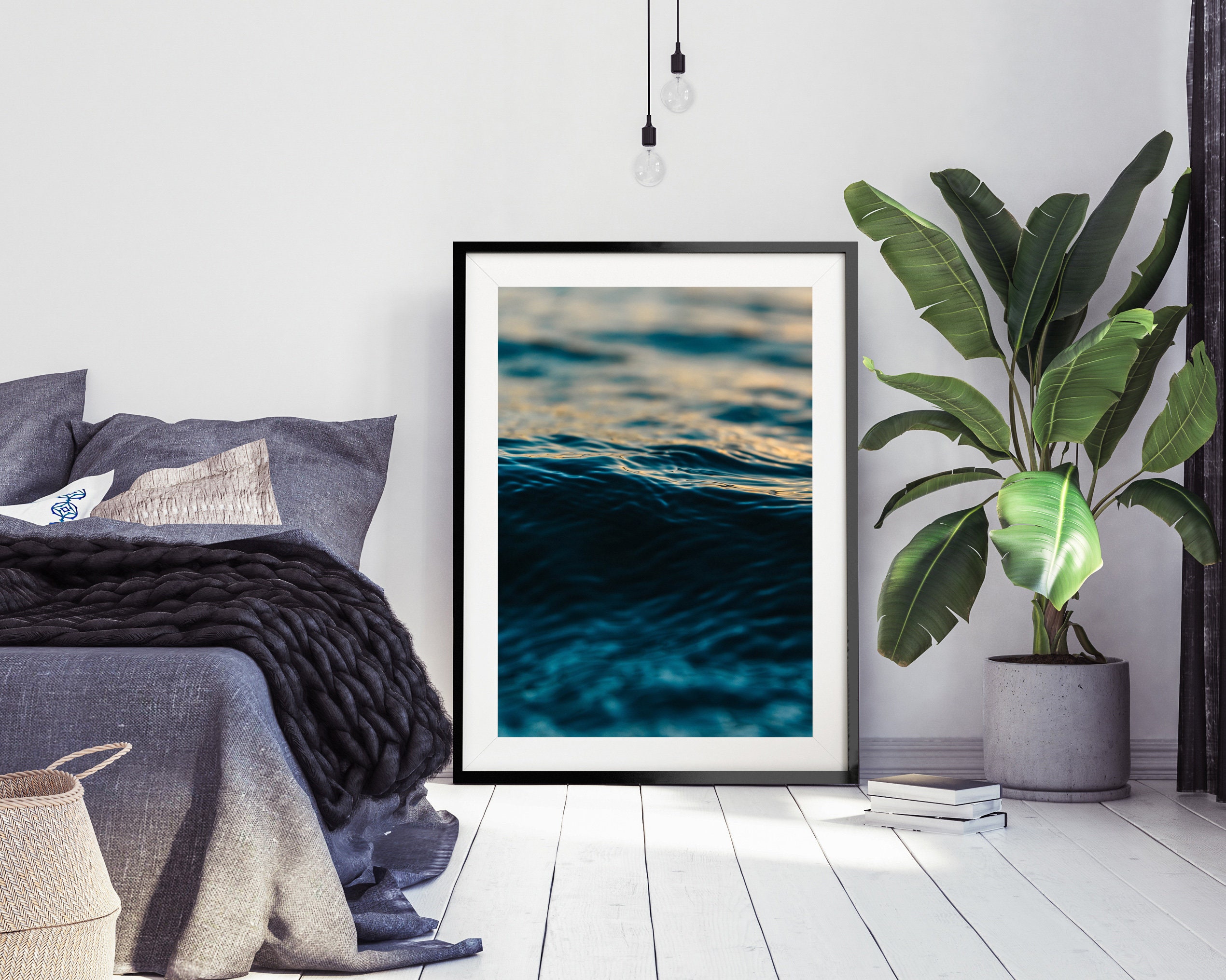 Blue Ocean Art Print Waves Wall Art Sea Photography | Etsy UK