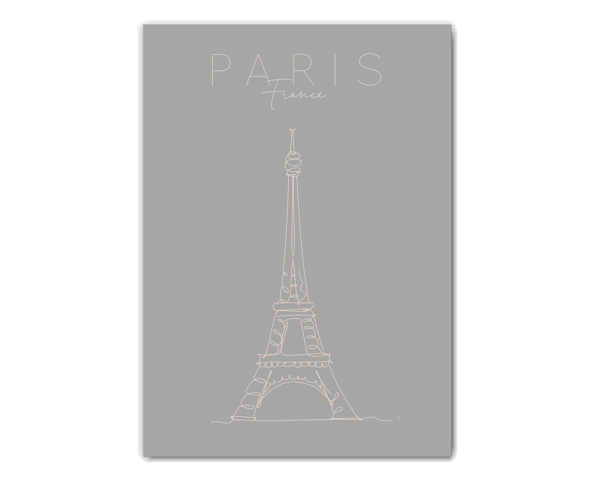 Grey Line Art Print Set of 3, Warm Grey Wall Art Set, Abstract Line Art ...