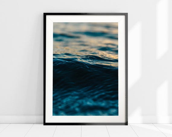 Blue Ocean Art Print Waves Wall Art Sea Photography | Etsy UK