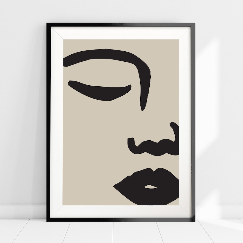 Abstract Face Print - Etsy