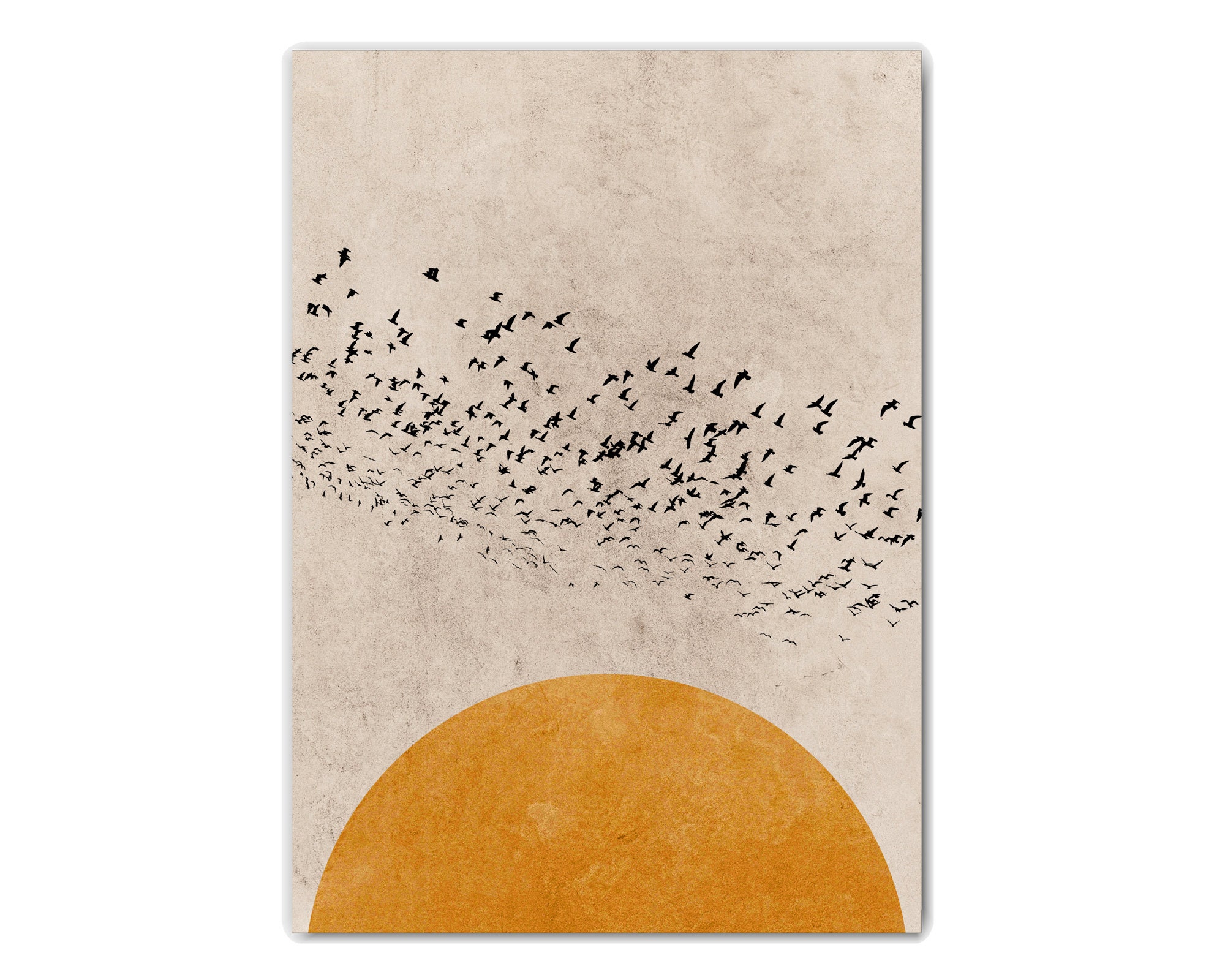 Sunset Silhouette Set of 2 Prints Wall Art Set Abstract Art - Etsy UK