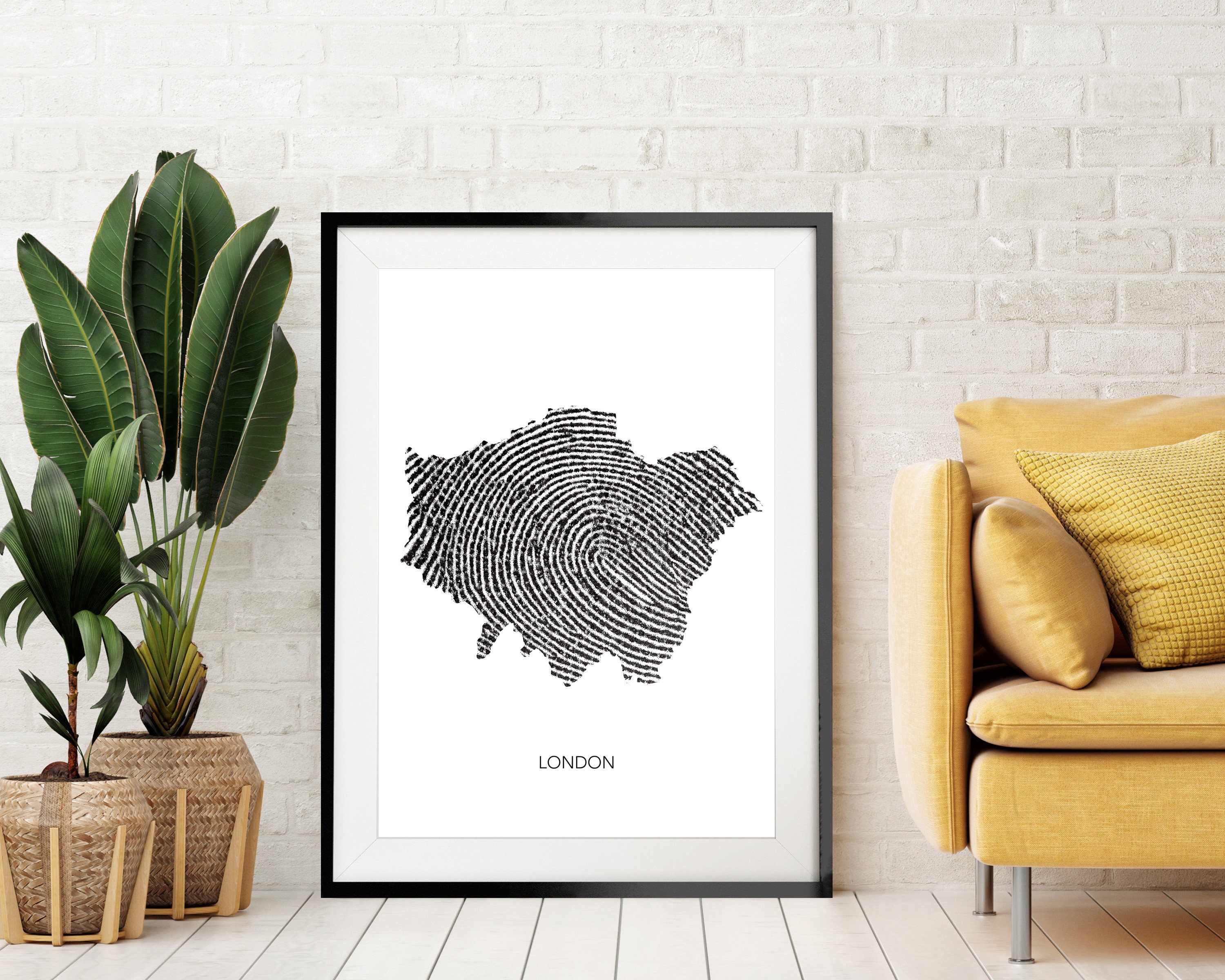 London Map Fingerprint Art Print Poster London City Print | Etsy