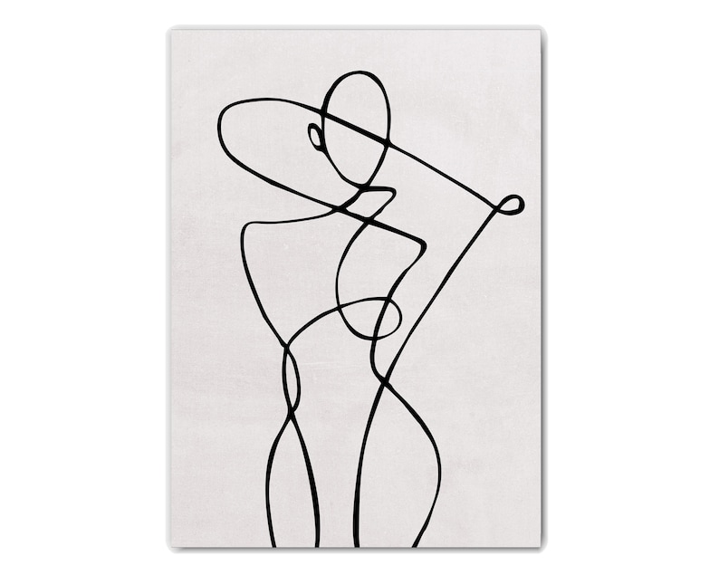 Abstract Line Art Print Female Body Illustration Line Art Etsy Uk