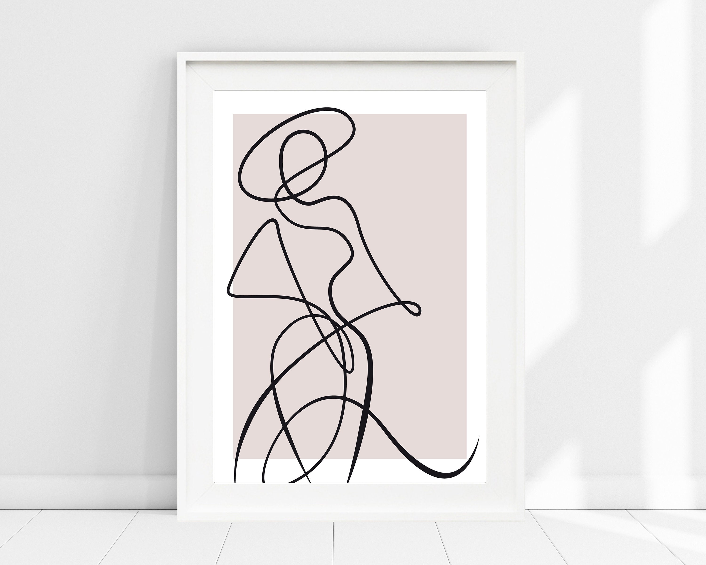 Abstract Woman's Body Line Art Print Fashion Figure Line - Etsy UK
