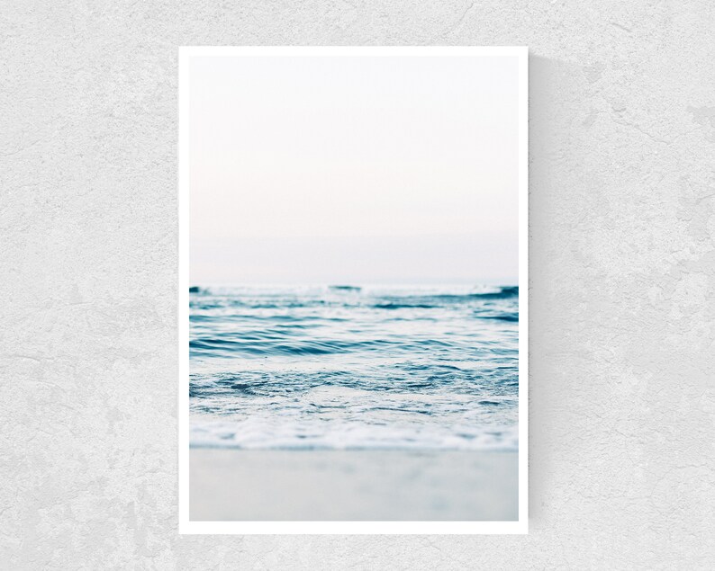 Set of 2 Minimalist Beach Art Prints Ocean Art Print Set | Etsy