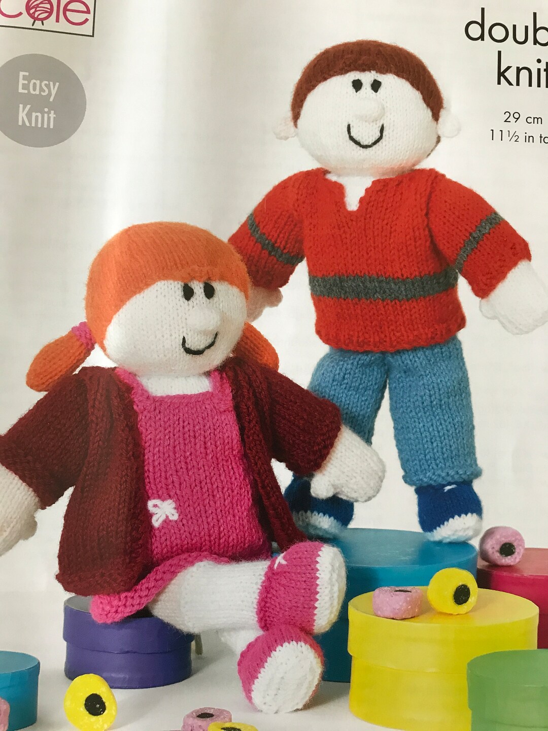 King Cole Knitting Pattern 9141 Rag Dolls - Etsy