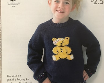 KNITTING PATTERN Pudsey Bear and Blush Brooch / (Instant Download ...