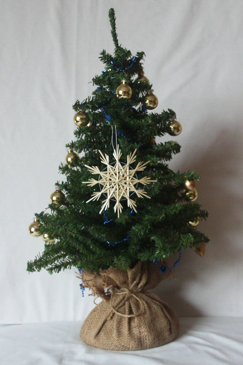 Christmas Tree Decoration - Handmade German Straw Star Ornament ...