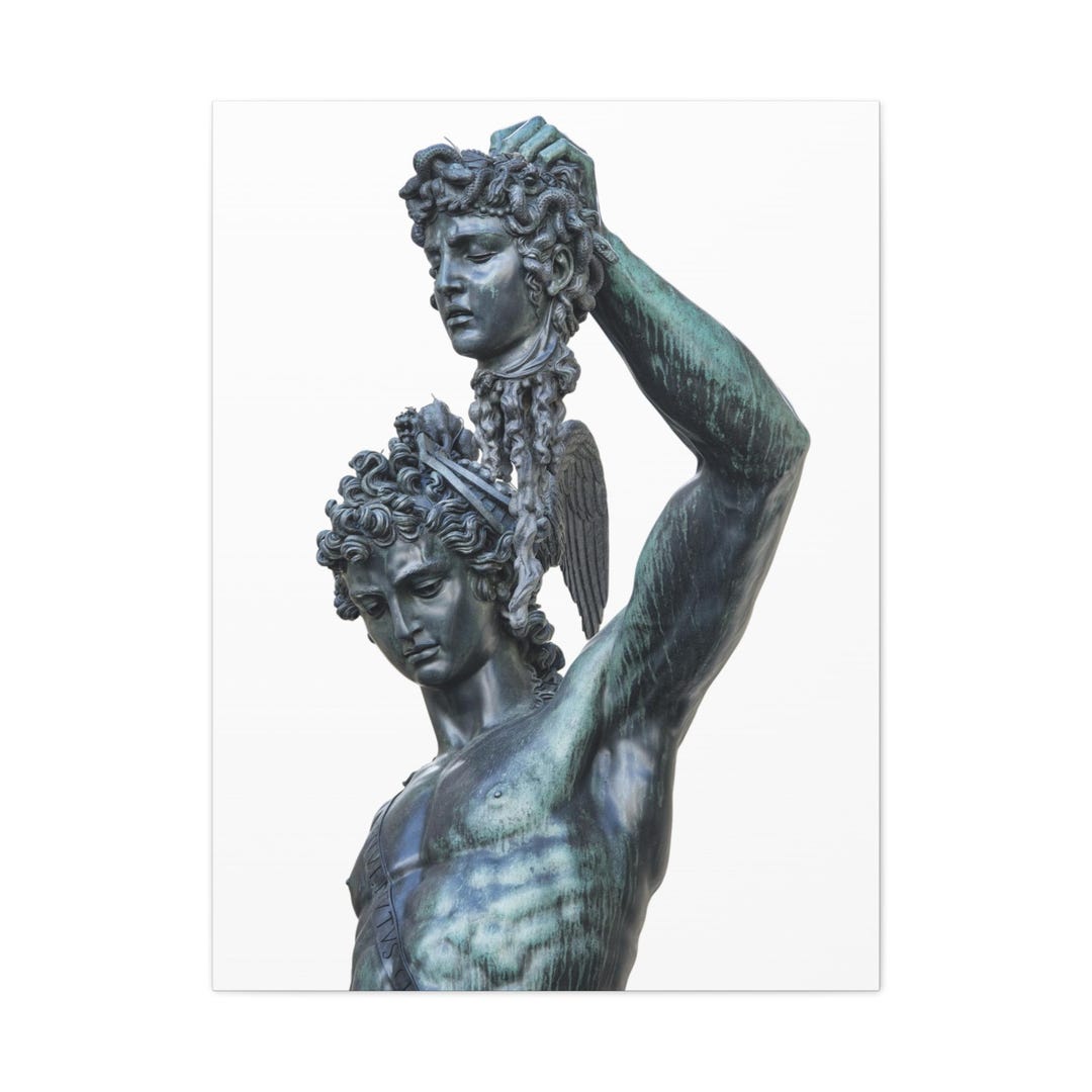 Perseus With Medusa Head Canvas Art Print, Classic Sculpture - Etsy