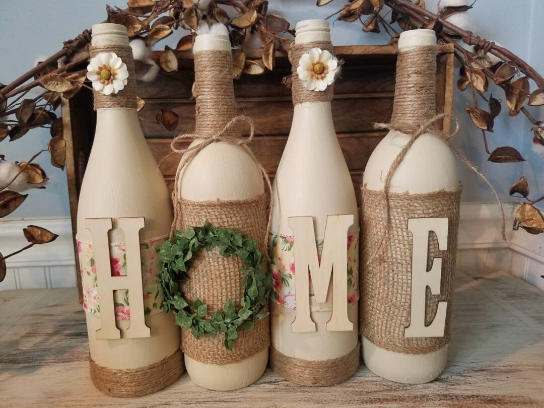 HOME Decorative Winebottle Set - Etsy