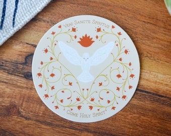 Come Holy Spirit Dove Vinyl Sticker 3 Die Cut Peel & Stick Weatherproof ...