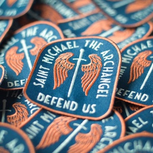 St. Michael Embroidered Patch - Etsy