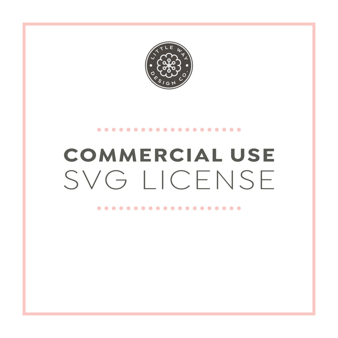 Commercial Use License for ONE SVG Design - Etsy