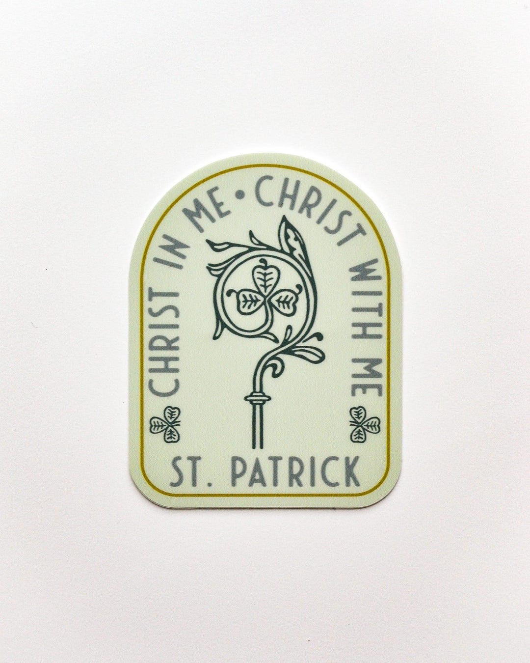 St. Patrick Staff Sticker - Etsy