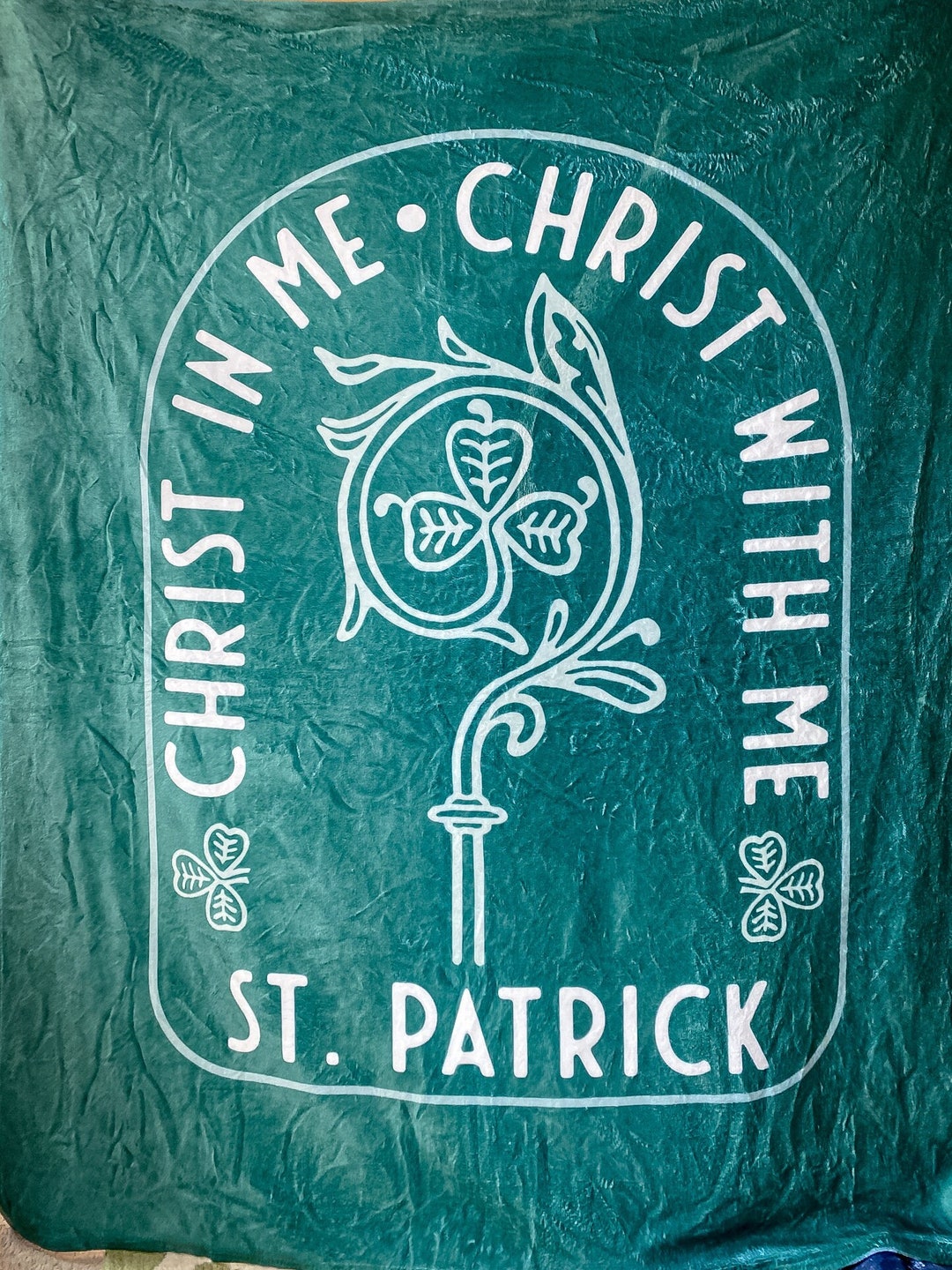 St. Patrick Staff Catholic Blanket - Etsy