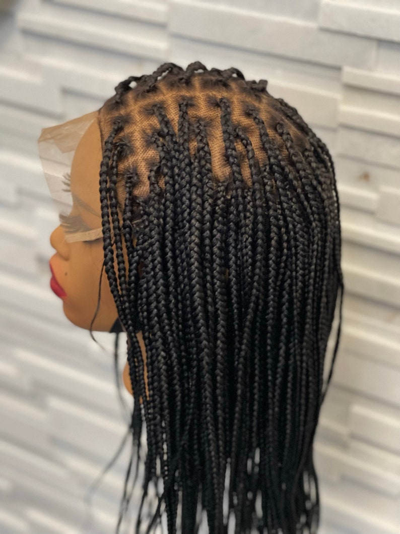 7x7 Lace Closure Knotless Box Braid Micro Small 24” Braid Wig - Etsy