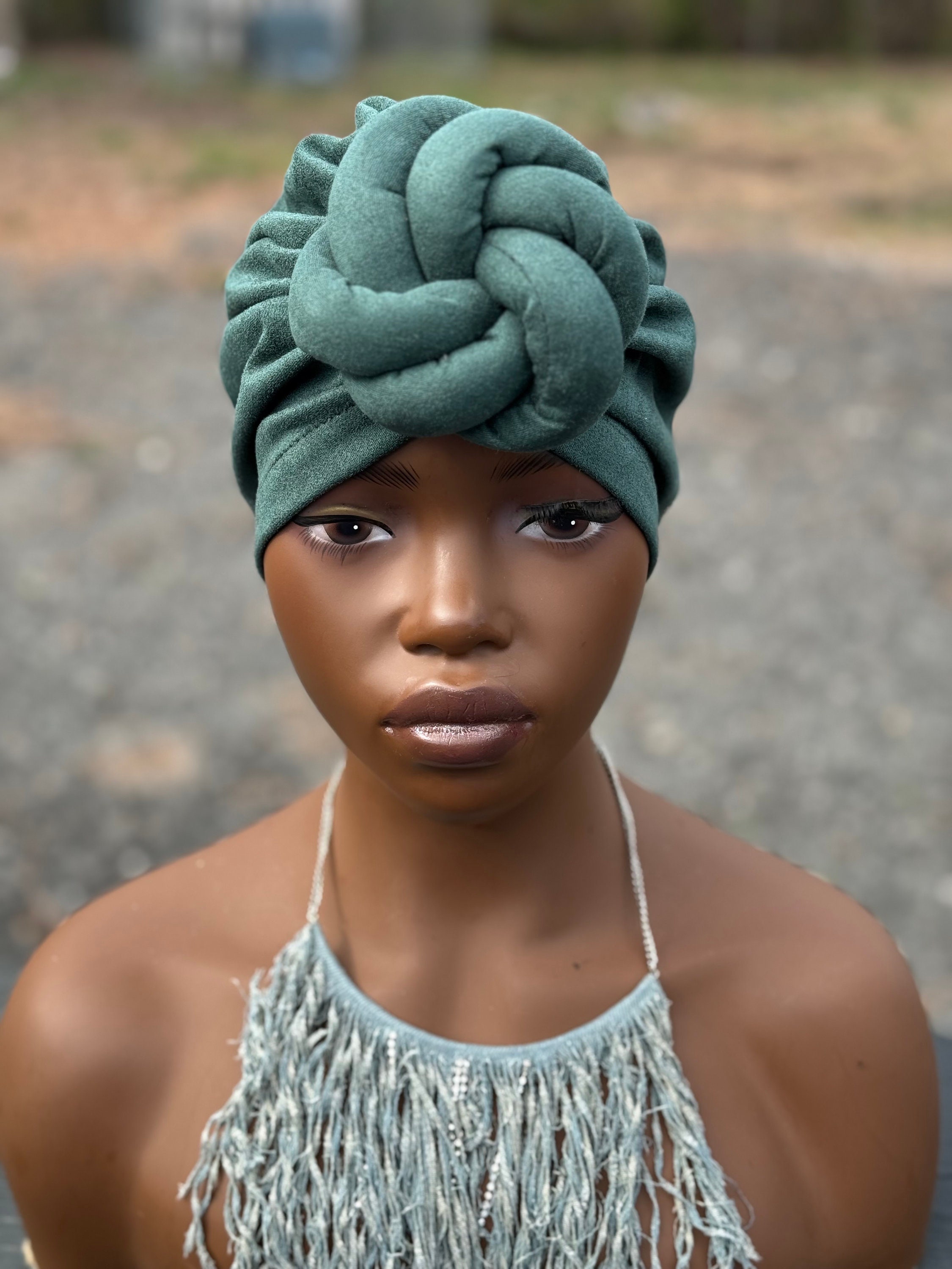 Pre Knotted Twisted Turban Head Wrap Scarf Bonnet Hat Top Knot Hijab - Etsy