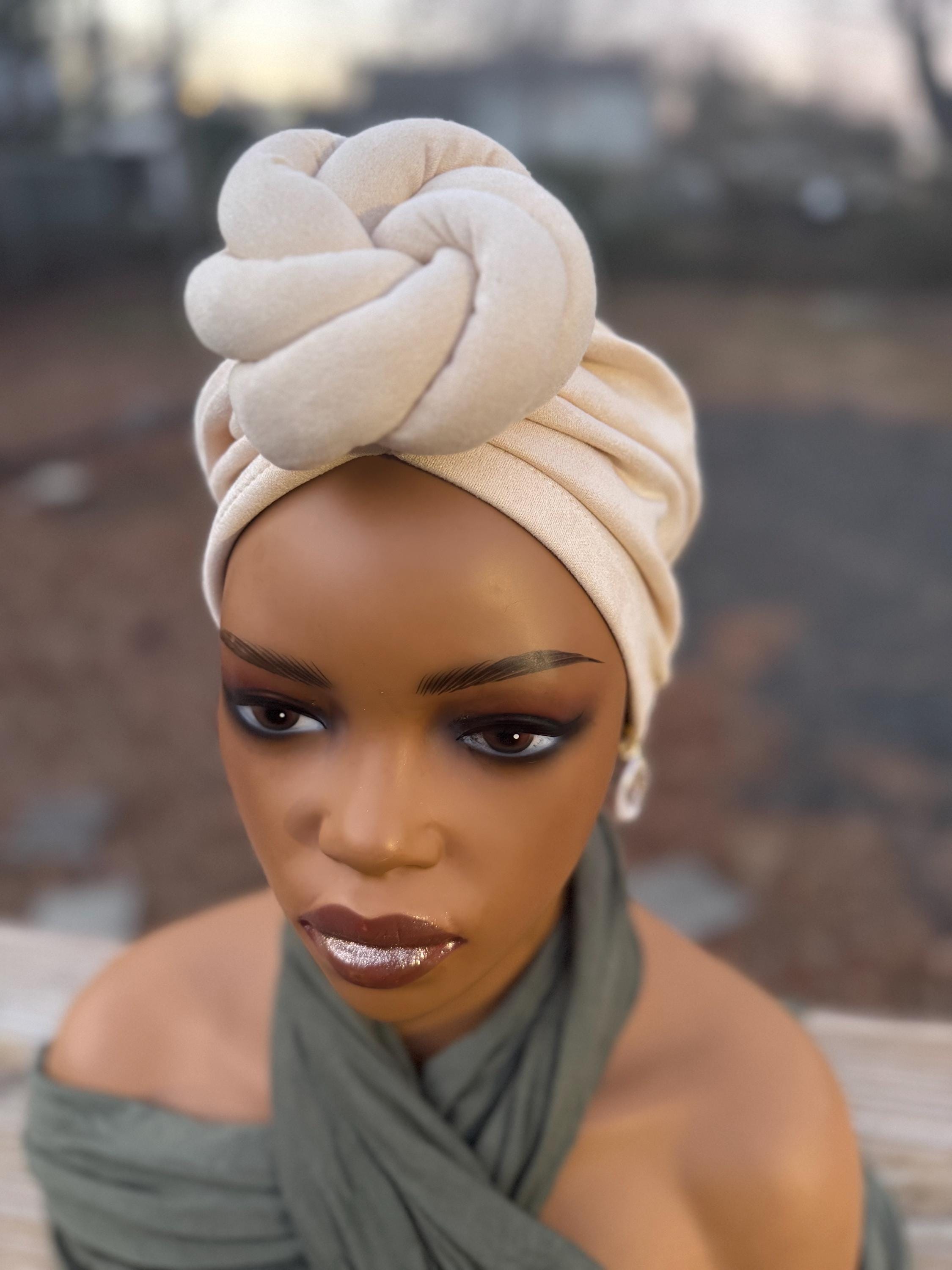 Pre Knotted Twisted Turban Head Wrap Scarf Bonnet Hat Top Knot Hijab - Etsy